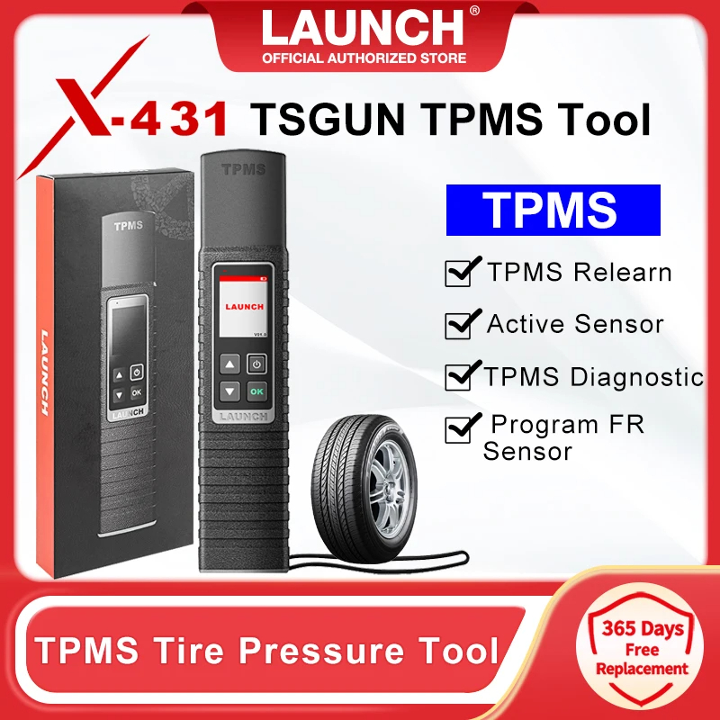 LAUNCH X-431 TSGUN TPMS Tire Pressure Detector Tool,Relearn,Reset and ...