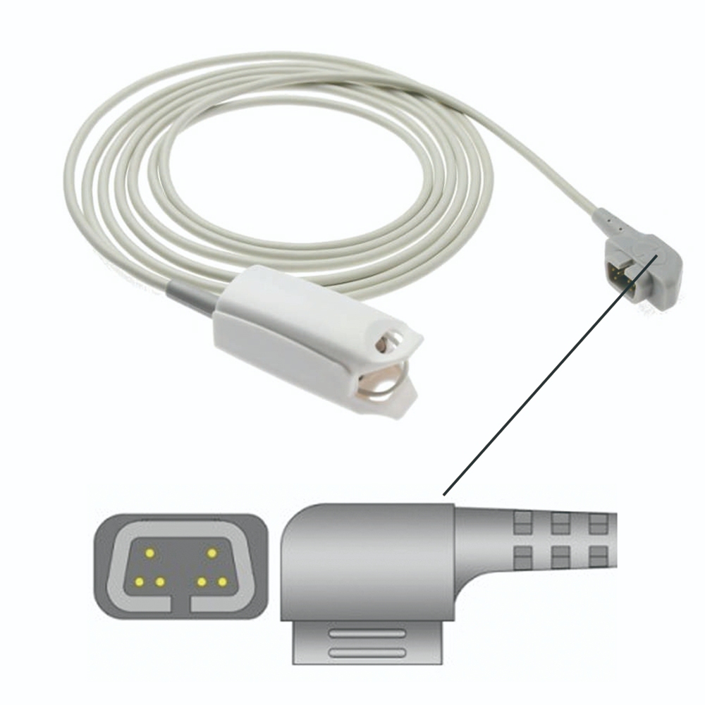 Compatible with Criticare CSI 6 Pin Type of Monitor Spo2 Probe Sensor ...