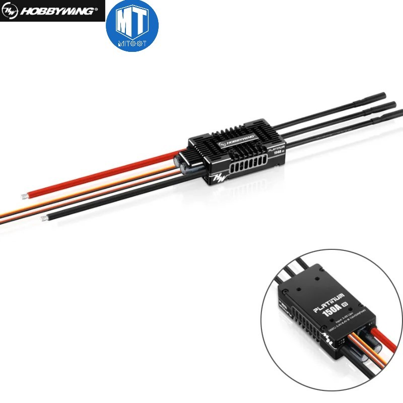 Hobbywing Platinum HV 150A V5 Smaller size 150A ESC w/ VBar Telemetry ...