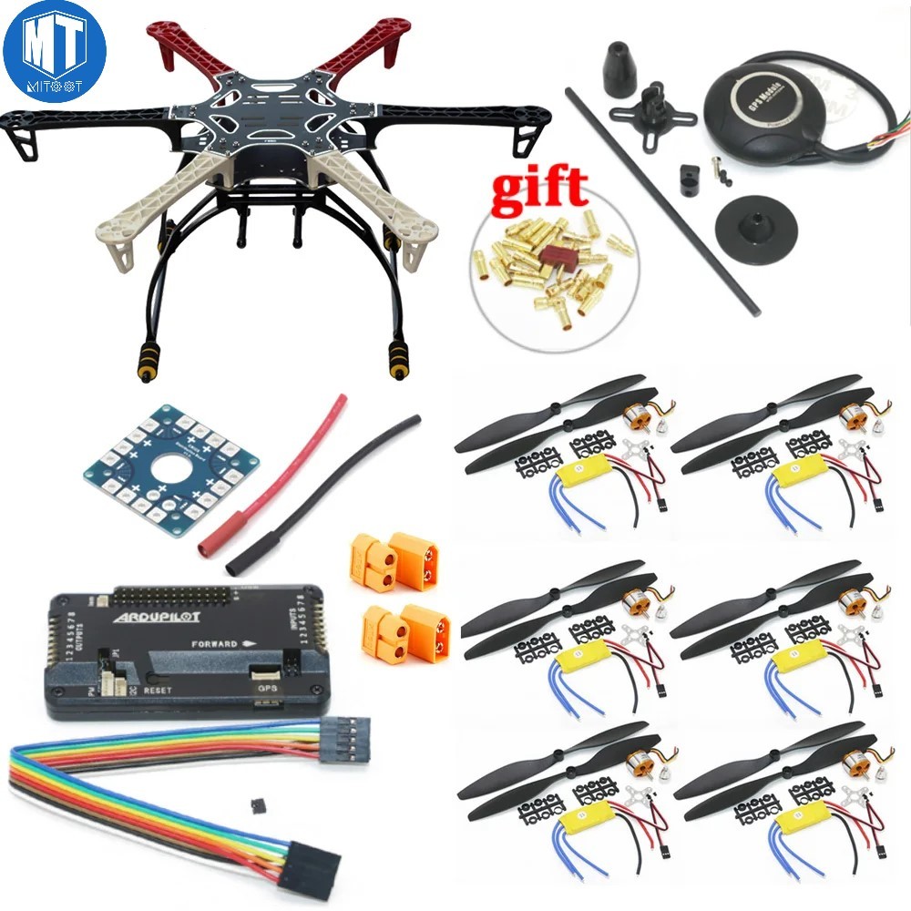F550 Hexacopter Frame With Landing Gear kit w/ APM2.8 Flight control 7M ...