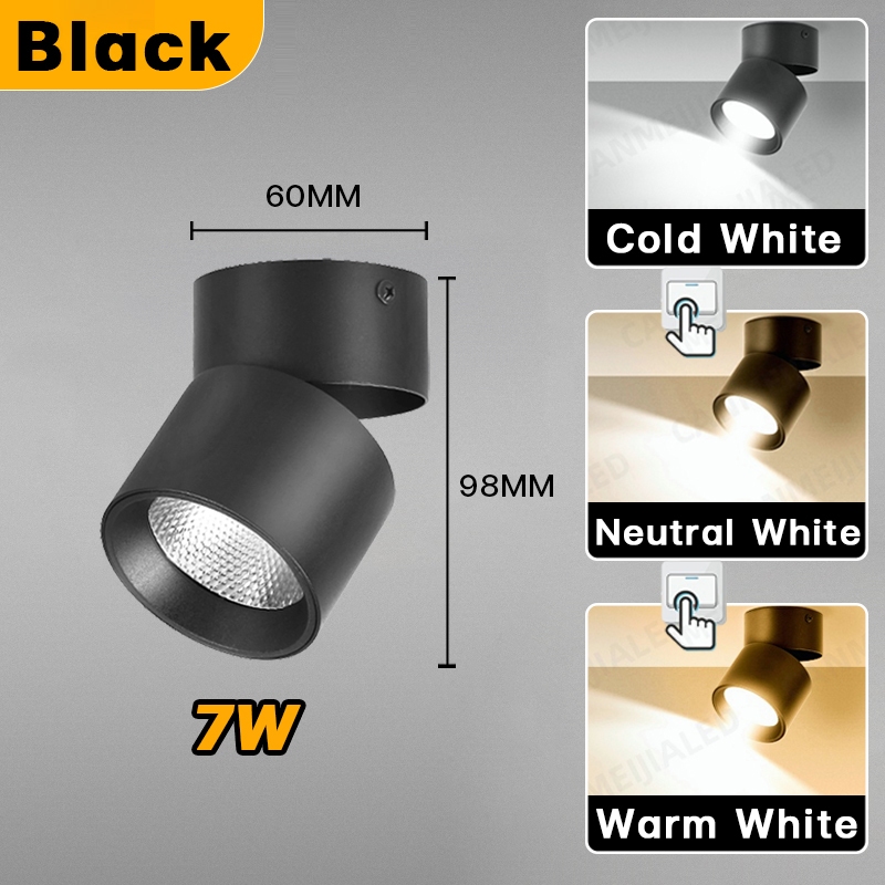 LED Foldable Downlight Pin Light 3 Colors Surface Mounted Downlight ...