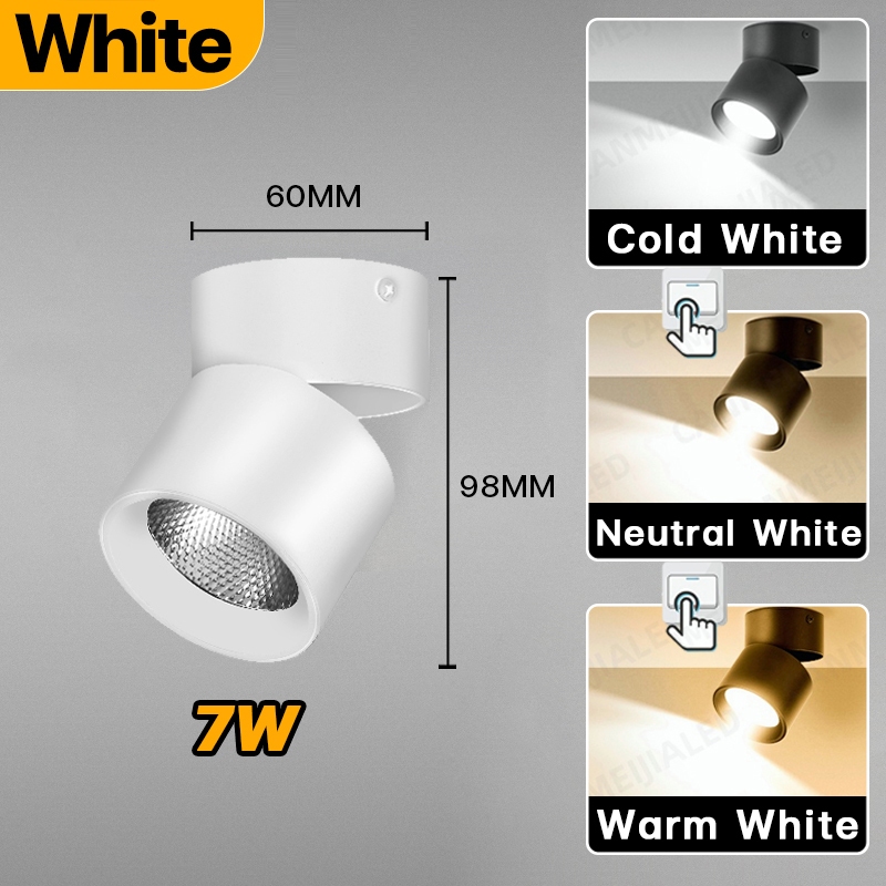 LED Foldable Downlight Pin Light 3 Colors Surface Mounted Downlight ...