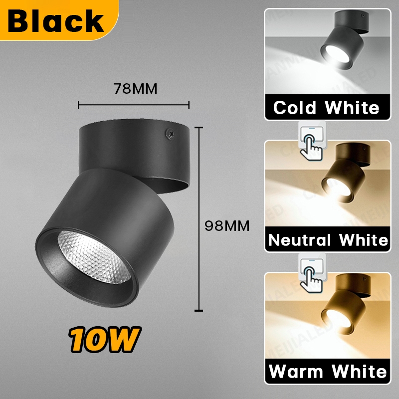 LED Foldable Downlight Pin Light 3 Colors Surface Mounted Downlight ...