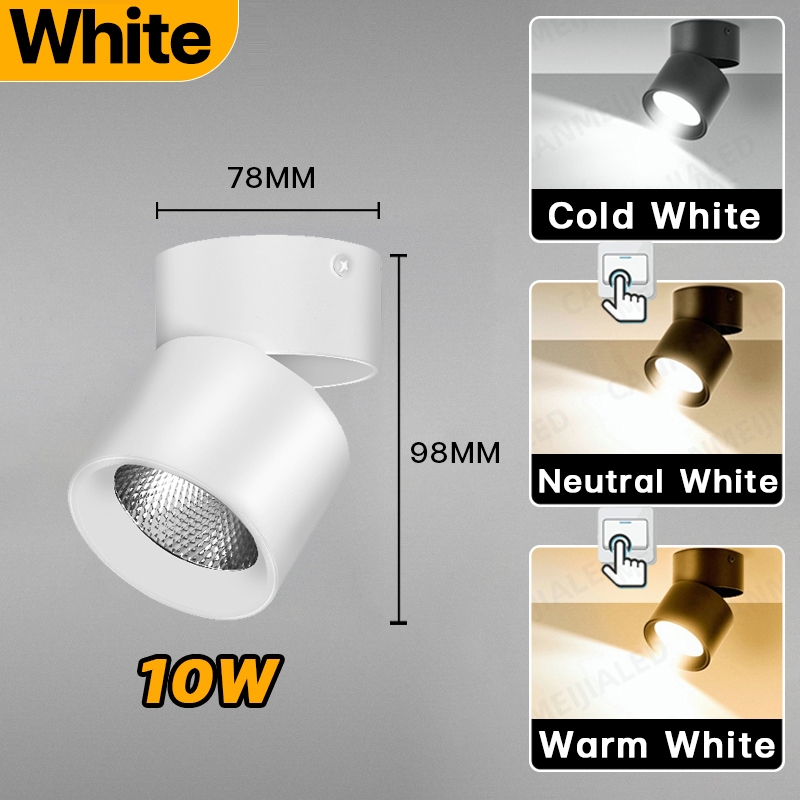 LED Foldable Downlight Pin Light 3 Colors Surface Mounted Downlight ...