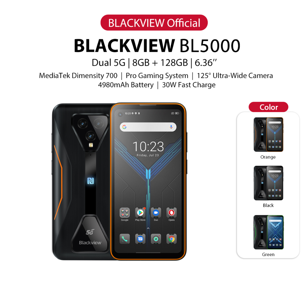 Blackview BL5000 Dual 5G 8+128GB 6.36" 30W Fast Charging Rugged Gaming Smartphone | Shopee ...