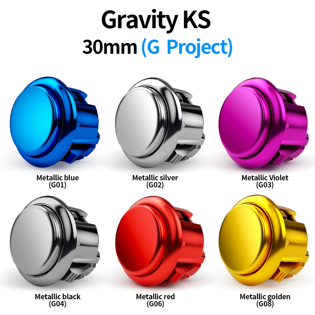 QANBA Gravity KS Mechanical Arcade buttons Shafts Silent Pushbutton ...