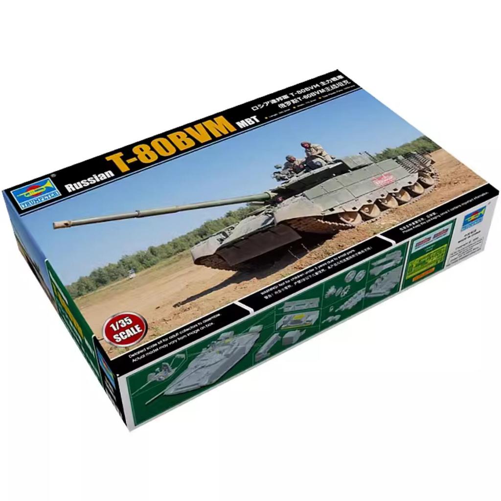 Trumpeter 09587 1:35 Russian T-80BVM MBT Plastic model kit New | Shopee ...