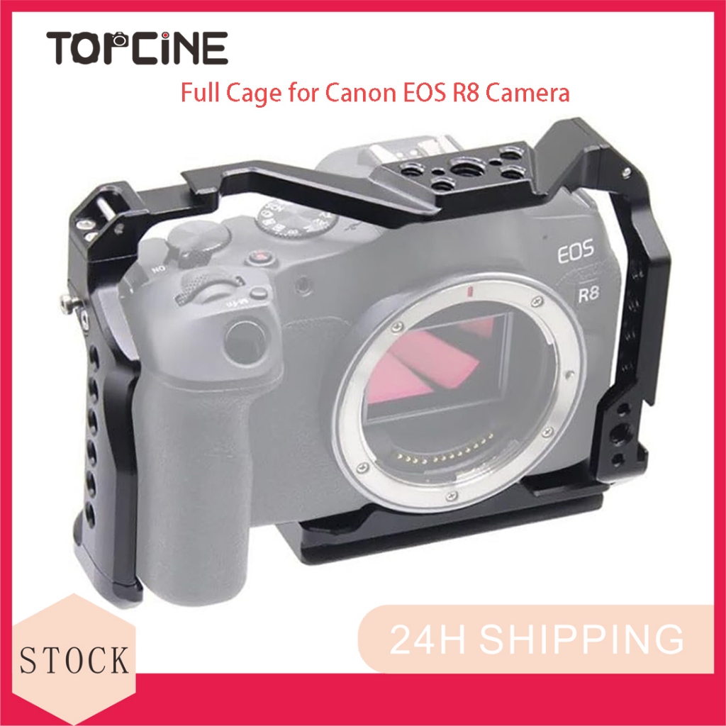 R8 Cage for Canon EOS R8 Camera Aluminum Full Cage with Cold Shoe Mount ...