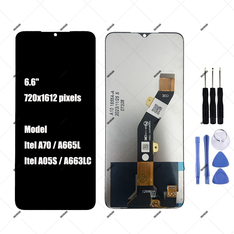 6.6" For Itel A60 A60S P40 P40+ A70 A05S LCD Display Touch Screen Digitizer Assembly Replacement ...
