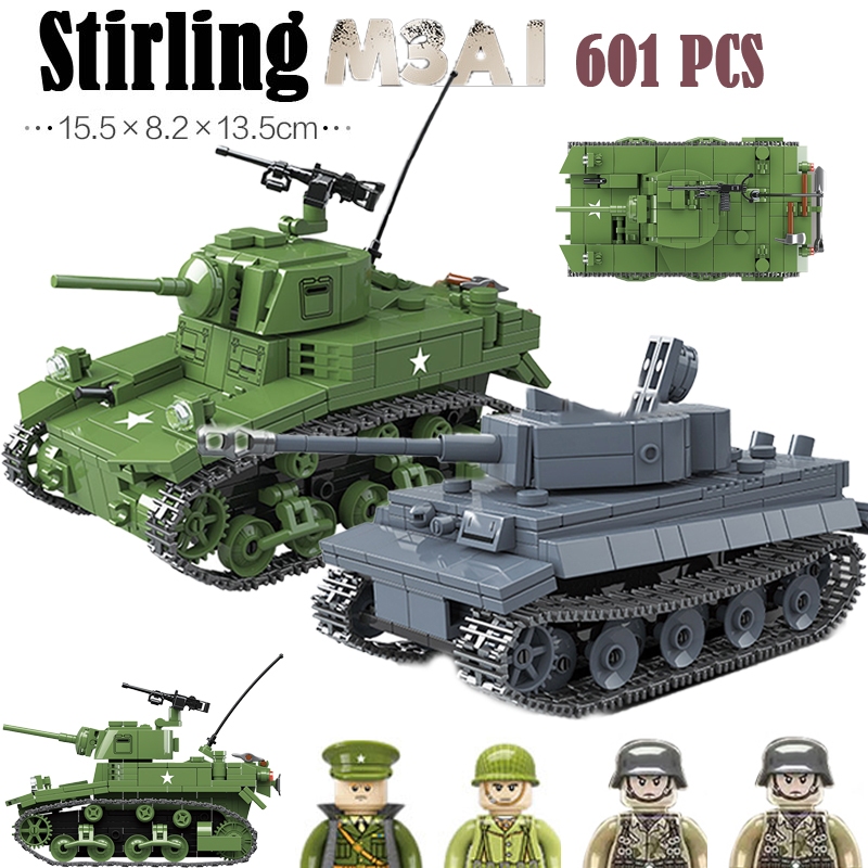 World of Tanks Building Block Set,Tiger Heavy Tank and Stuart M3 Tank ...