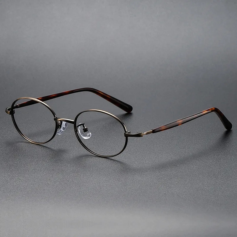 Fashion Small Oval Eyeglasses Frame Women Retro Art Trend Elliptical ...