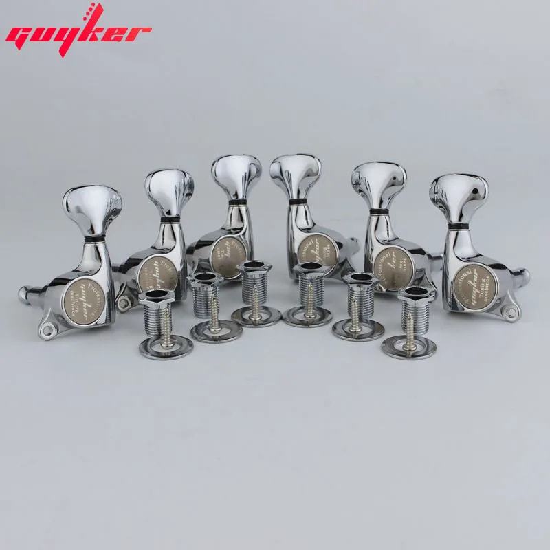 GUYKER Chrome Silver Upgraded version Tuners Electric Guitar Machine ...