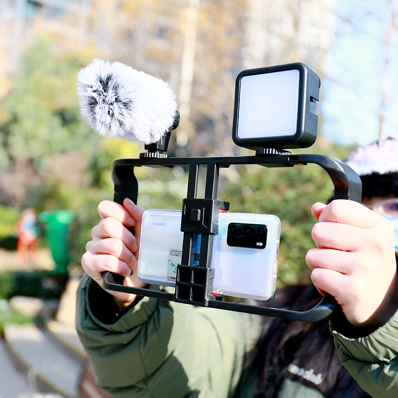 SANYK 4 in 1 Cage Stabilizer Vlogging Live Broadcast LED Selfie Light ...
