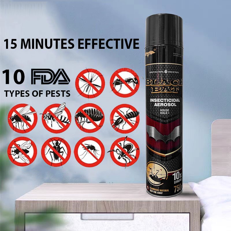 Black Bat Mosquito Insect Killer Insecticide Aerosol Insect Spray ...