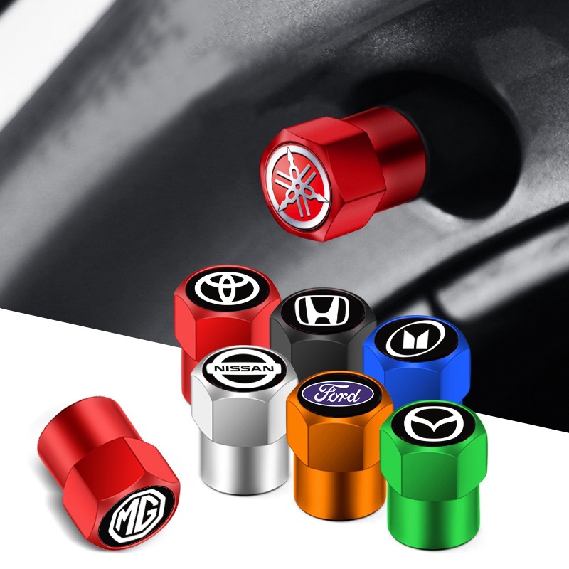 4 pieces tire valve caps car wheel valve caps valve stem caps valve ...