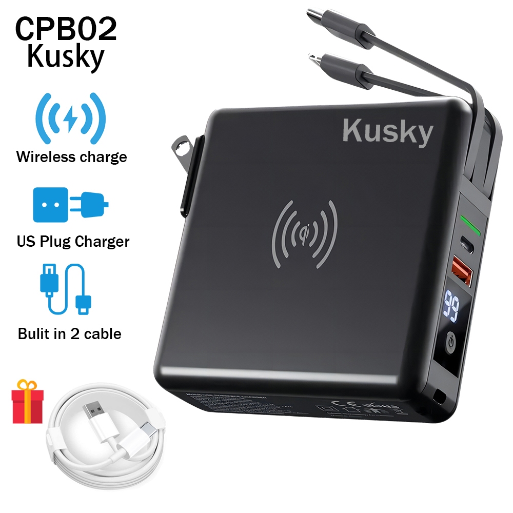 Kusky CPB02 Wireless Powerbank 10000mAh 18W PD Fast Charging Power bank ...