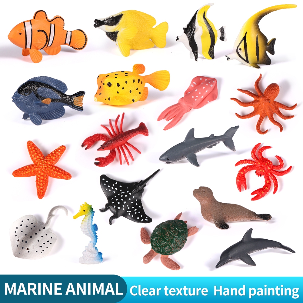 Wild Mini Insect Ocean Farm Animals Model Set Butterfly Mantis Lizard ...