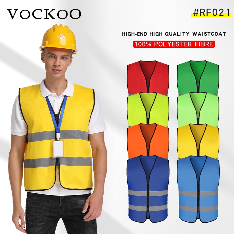 Vockoo#Breathable V-neck reflective vest Safety vest Construction site ...