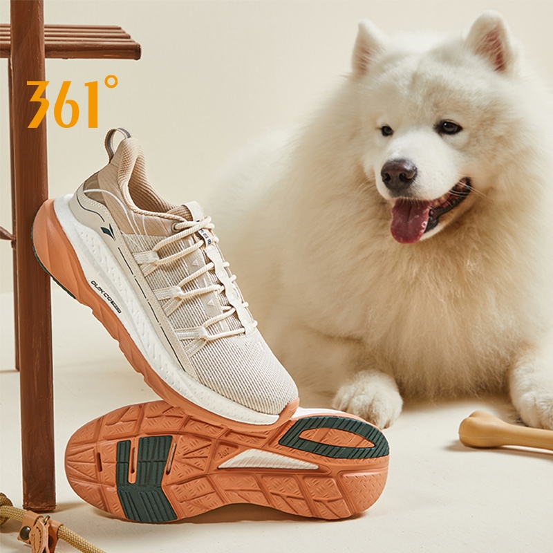 361 Degrees Fierce 3.0 Men Running Shoes Dog Walking Shoes Leather Mesh ...