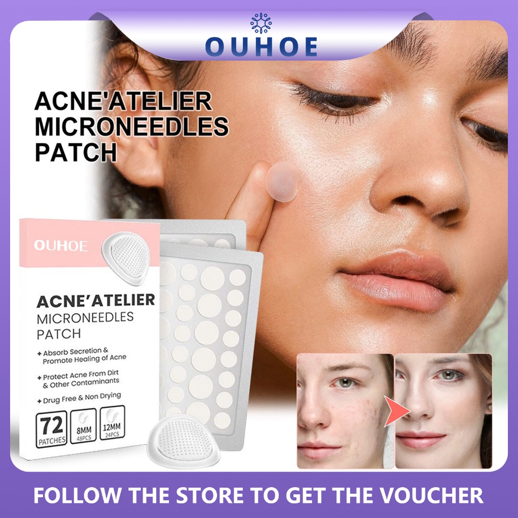OUHOE Salicylic Acne Pimple Patch 72Pcs Microneedles Sticker Acne ...