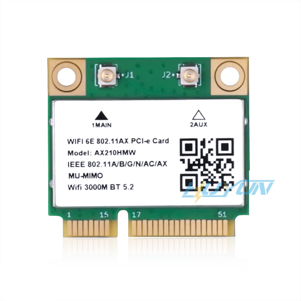 AX210 Wireless Network Card 5374M WIFI 6E 2.4G/5G Dual-Band BT 5.2 MINI ...