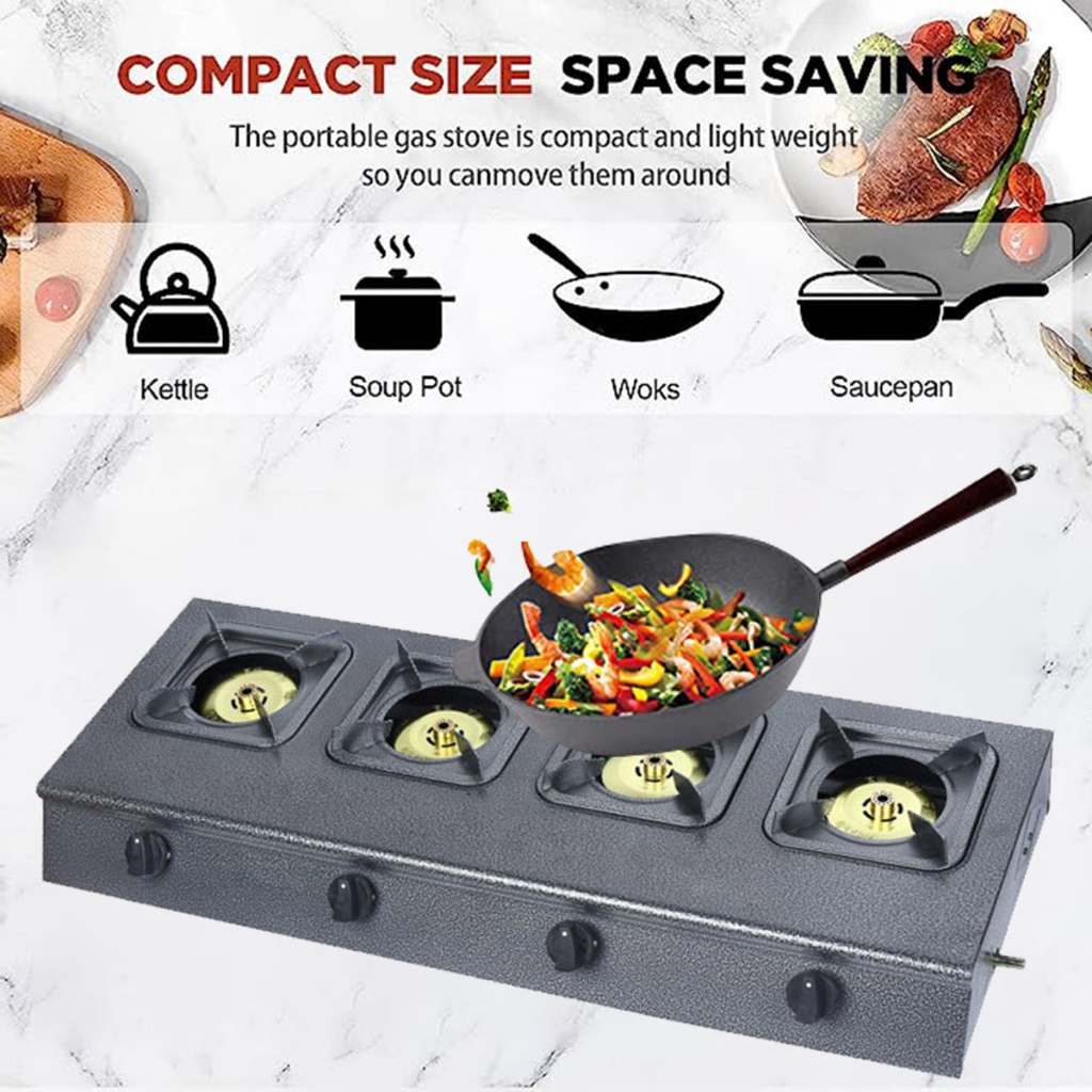 Burner Gas Stove 3/4/6/8 Burner Stove Conservation Stainless Burner ...