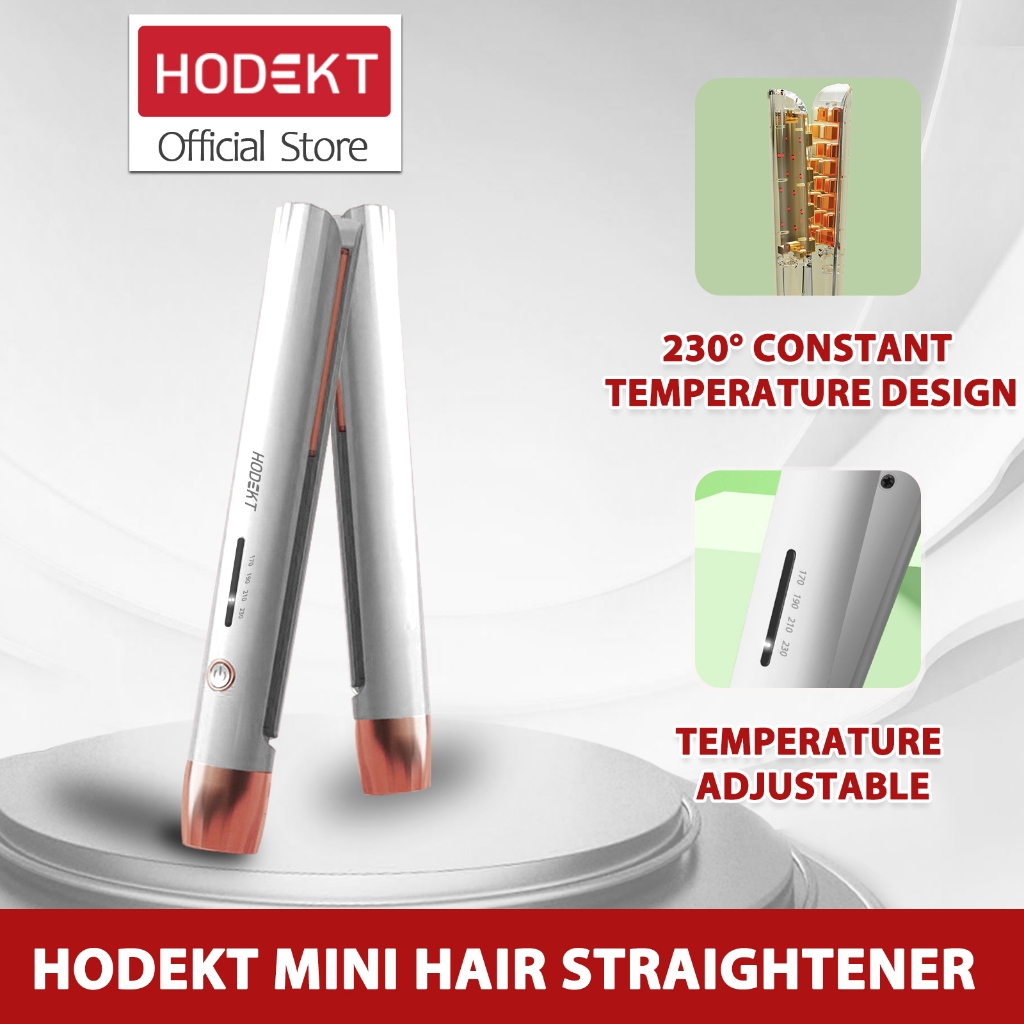HODEKT Mini Hair Straightener And Portable Curler Hair Straightening ...