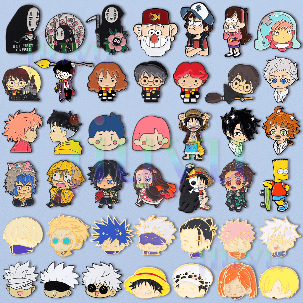 50Styles Various Anime Character Pin One Piece Luffy Enamel Brooches ...