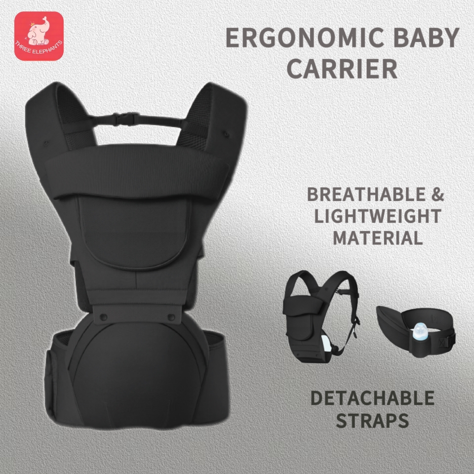 Ergonomic baby sling Ice silk sling comfortable shoulder fold, easy to ...