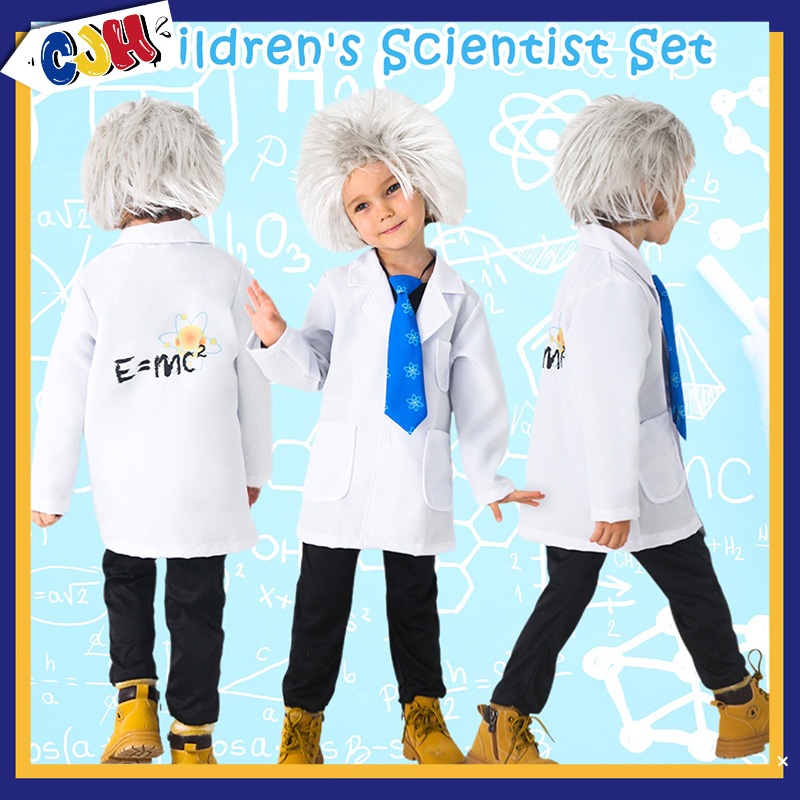 Physicist Scientist Career Costume for Kids Boys Halloween Cosplay ...