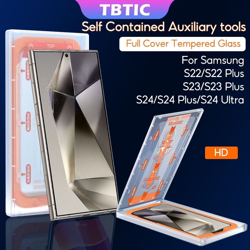 TBTIC For Samsung S24 Ultra S23 S22 Plus Screen Protector Tempered ...