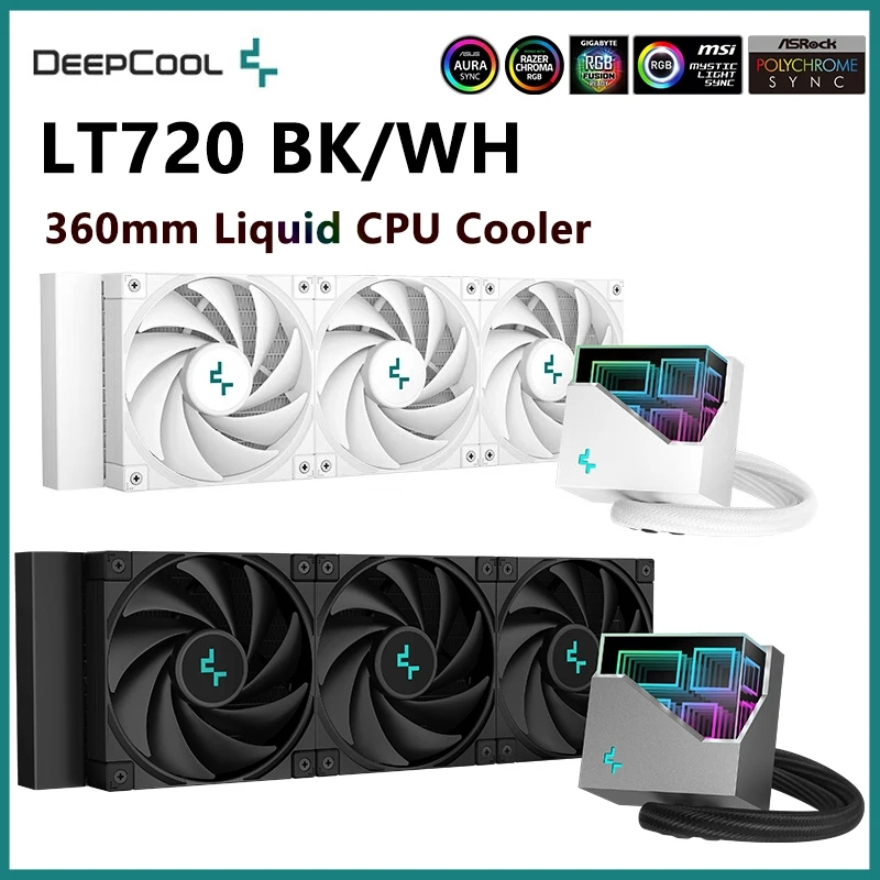 DeepCool LT720 CPU Liquid Water Cooling 360mm Integrated CPU Cooler ...