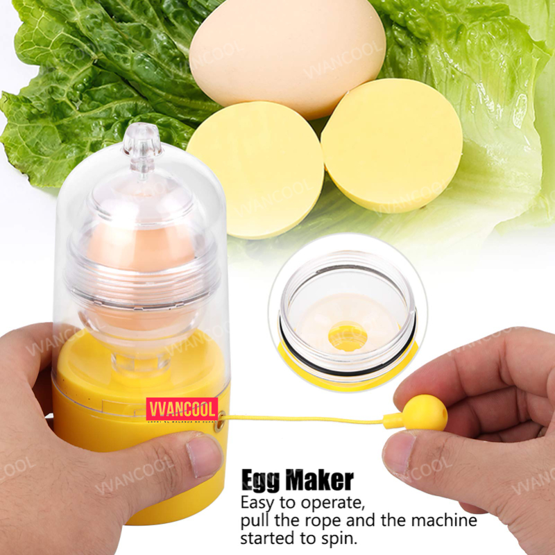 Egg Scrambler Shaker Egg Spinner Hand Pull Type Manual Egg White Yolk ...