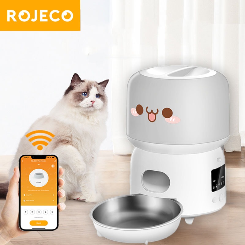 ROJECO 3L Automatic Cat Feeder Pet Smart WiFi Auto Feeder For Cat Dogs ... ROJECO 3L Automatic Cat Feeder Pet Smart WiFi Auto Feeder For Cat Dogs ...