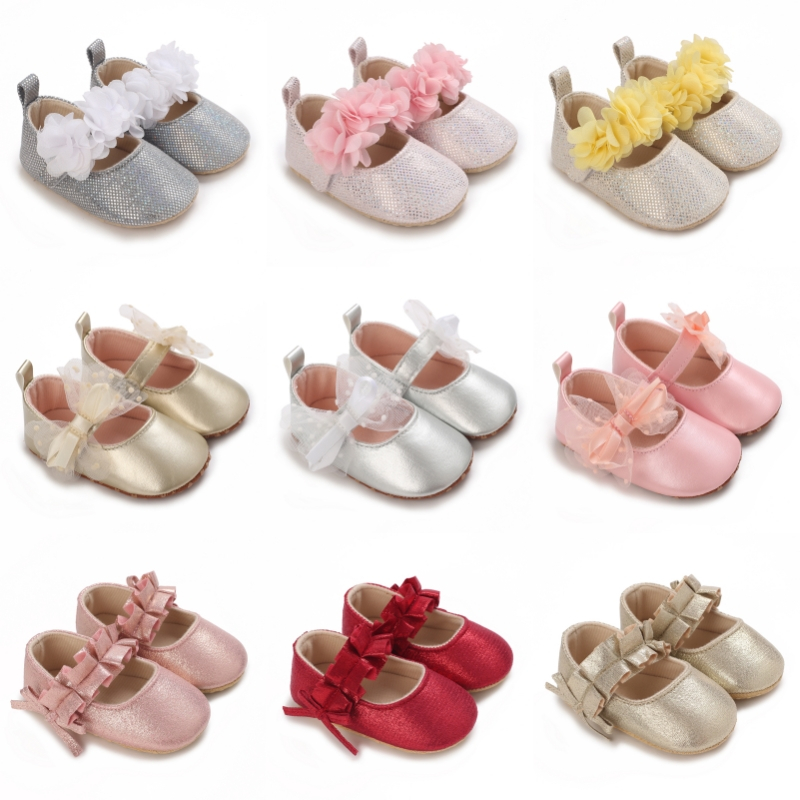 0-18 months old baby princess shoes, flower walking shoes, non slip ...