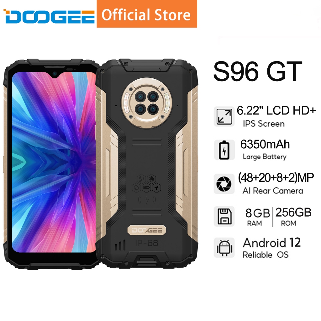 DOOGEE S96 GT 6.22" LCD HD+ 6350mAh/ Support 24W fast charging 8GB RAM+ ...