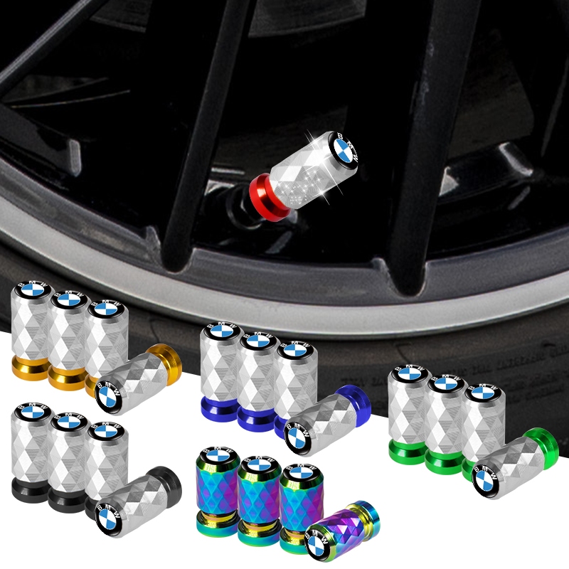 4pcs High-end Rhombus Car Tire Dust-proof Cap Pretty Car Valve Stem ...