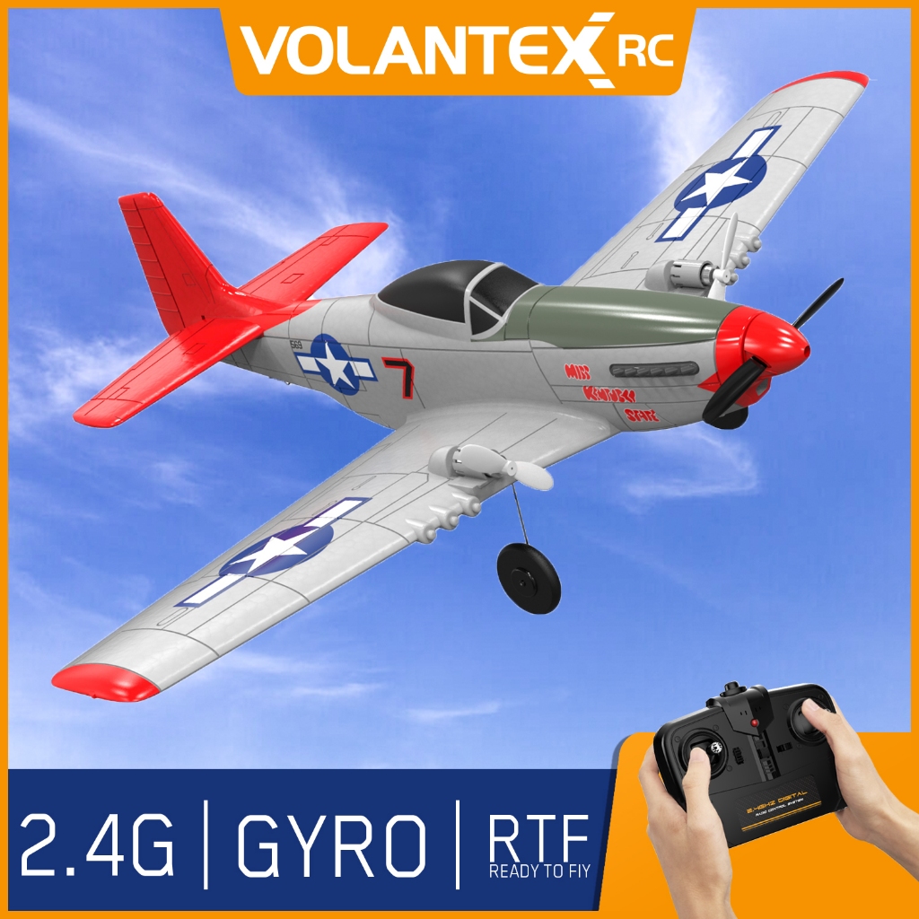 VOLANTEXRC RC Plane 2.4Ghz 2CH P51 Mustang 400mm Wingspan Fixed Wing ...
