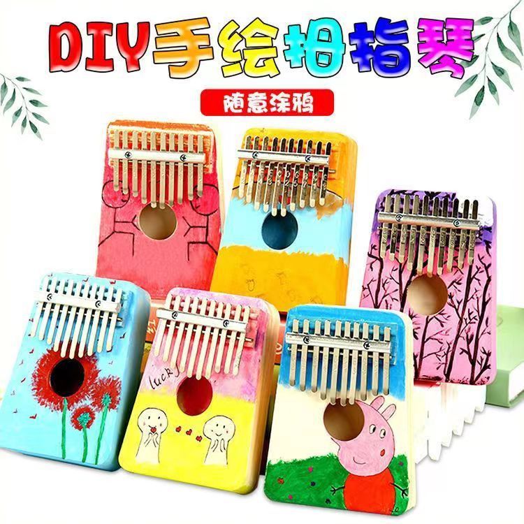DIY Thumb Qin, Homemade Musical Instrument, Colored Cartoon Finger Qin ...