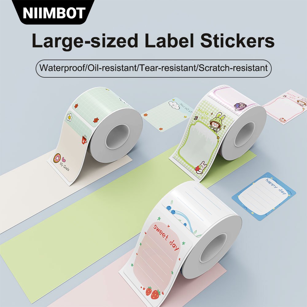 NIIMBOT B21/B3S/B203/B1 label sticker cute color label price label machine printing paper three ...