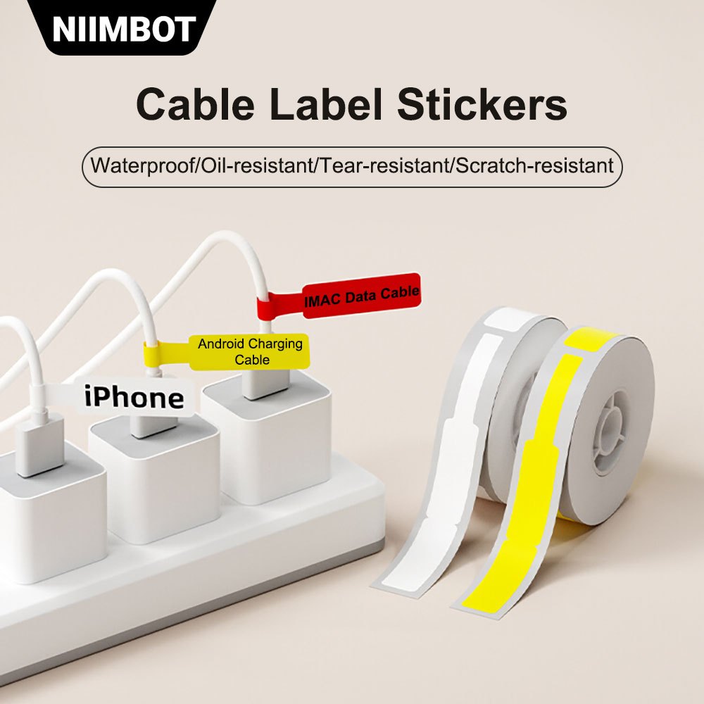NIIMBOT D11/D110/D101 Label Printer with P-type Label Paper Cable Printing Sticker for ...