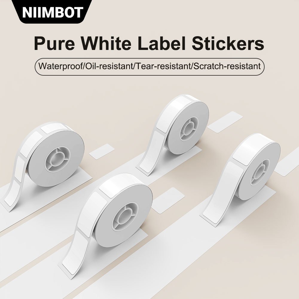 NIIMBOT D110 D11 D101White Thermal Label Printing Paper Waterproof ...