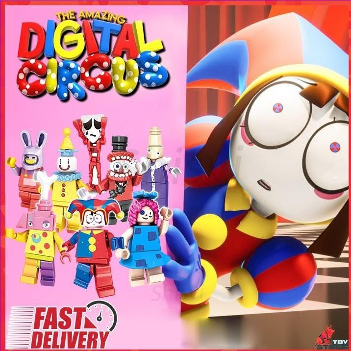 the amazing digital Circus building Toys Pomni mini model /Jax/gangle ...