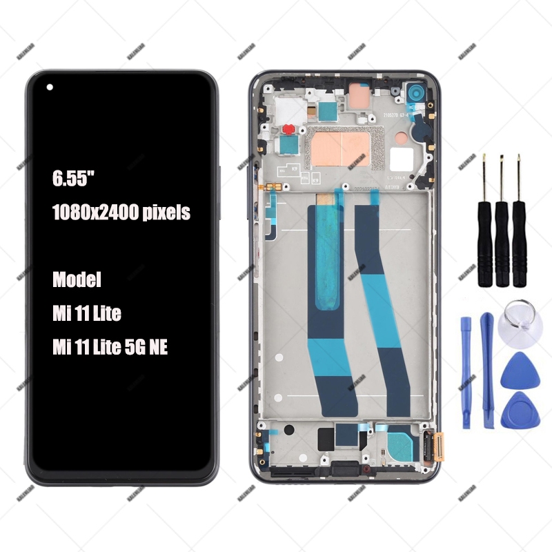 For Xiaomi Mi 11 lite Mi 11 Lite 5G Mi 11 lite 5G NE LCD Display Touch Screen Digitizer Assembly ...