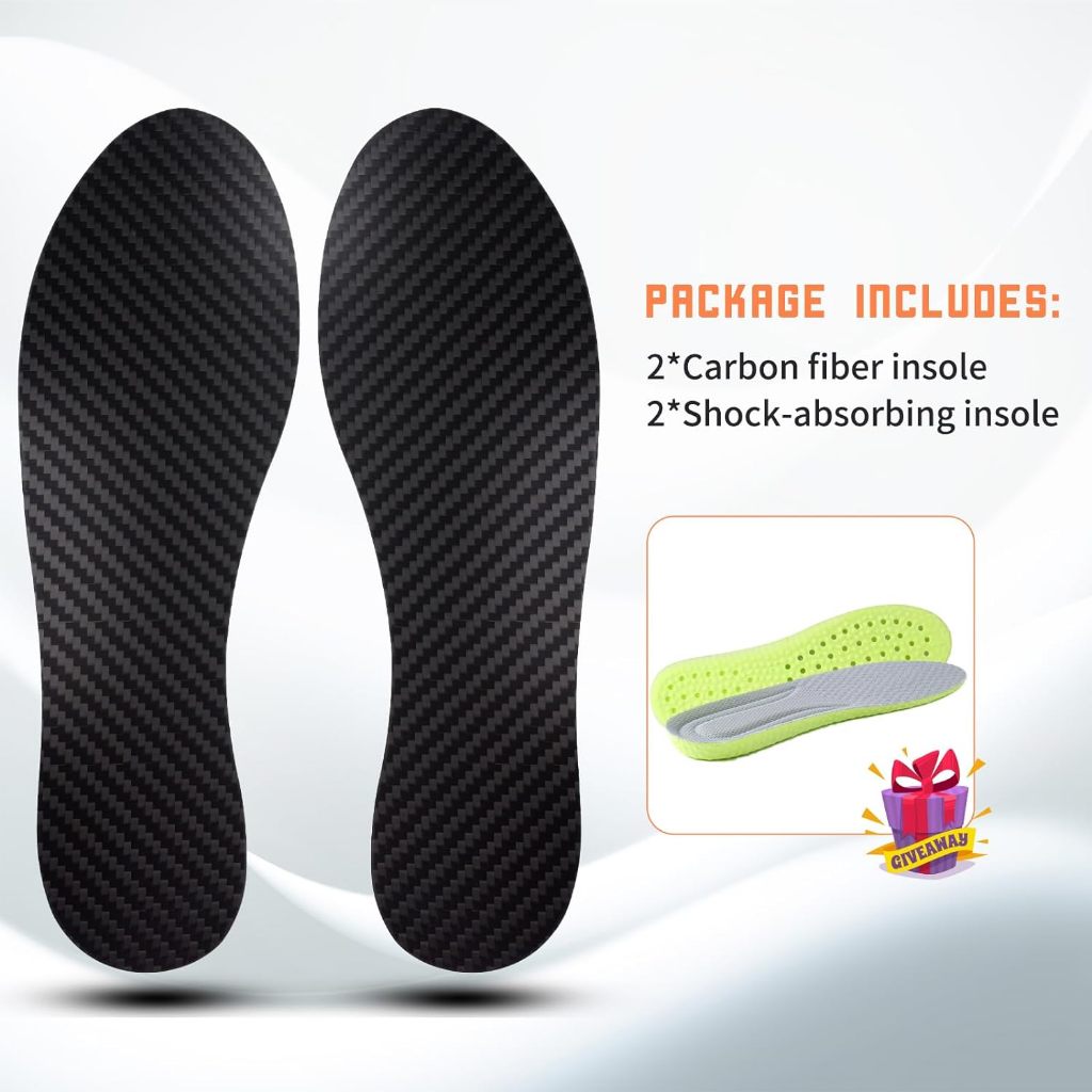 Carbon Fiber Insole for Men Women 1 pair Carbon Fiber Footplate Foot ...