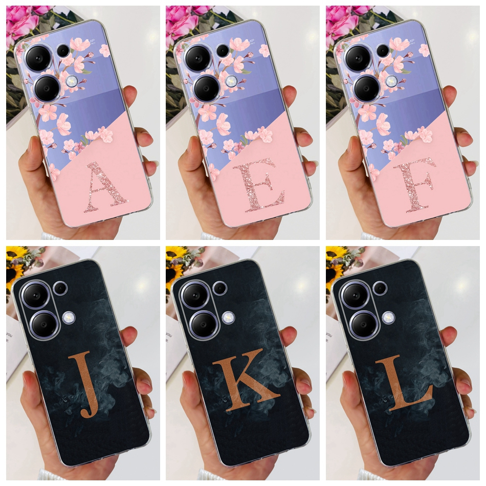 Xiaomi Redmi Note 13 Pro 4G Fashion Flower Fog Initial Letter Phone ...