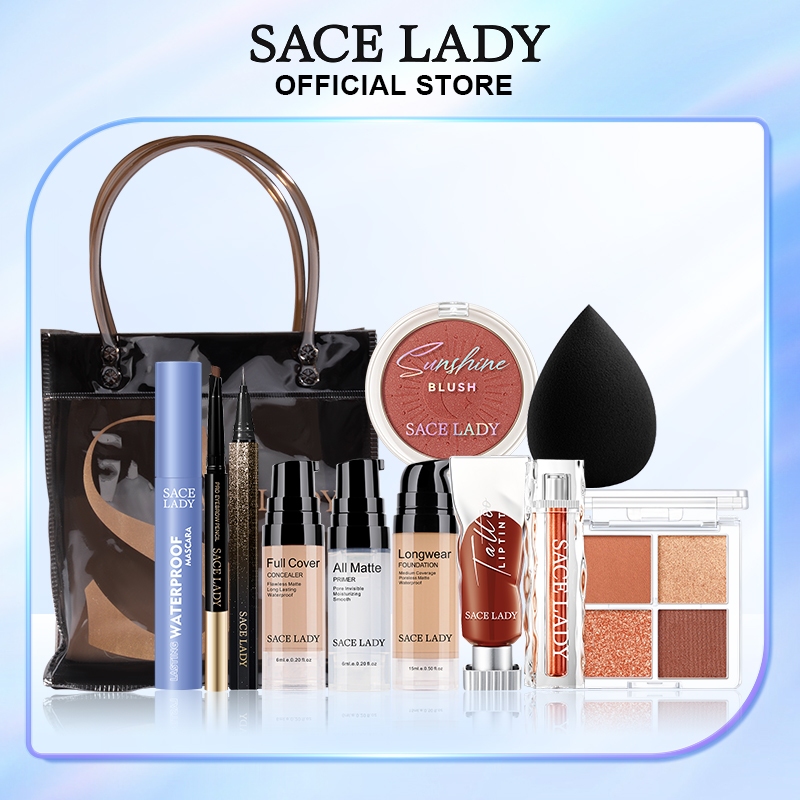 SACE LADY Face Makeup Set Daily Use Base Make Up Eyebrow Pencil ...