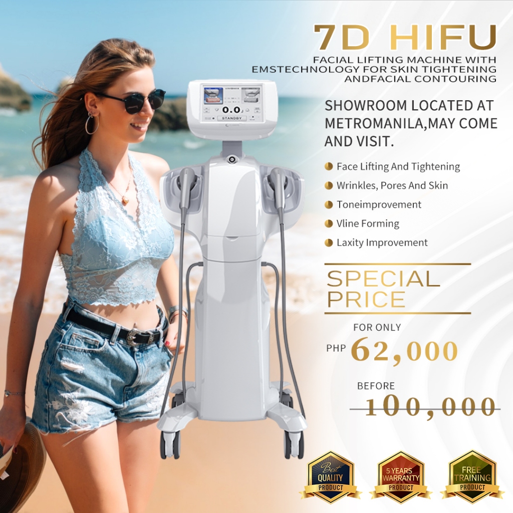 HIFU 7D machine for face and body 7 Cartridges High-Energy Focused ...