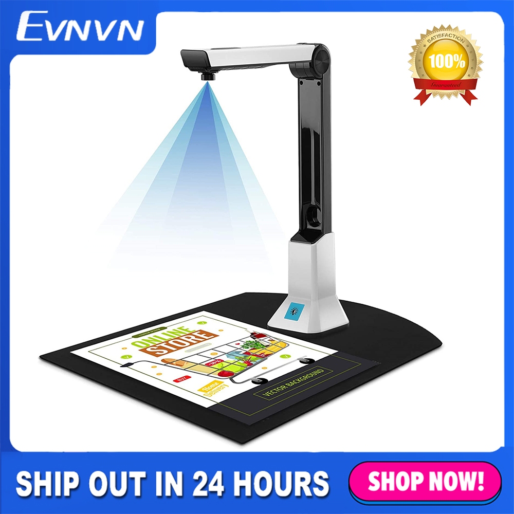 Evnvn Portable 8 Mega-pixel High Definition Document Camera Scanner ...