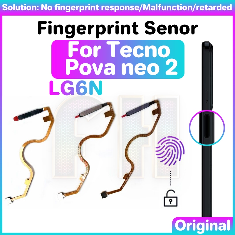 Fingerprint Sensor Touch ID For Tecno pova neo 2 lg6n Finger Pringt ...
